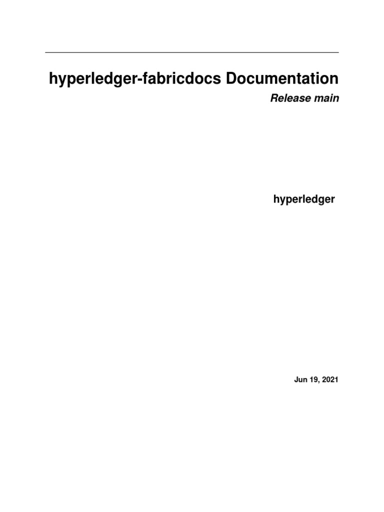 Hyperledger Fabric | PDF | Cryptocurrency | Computer Science