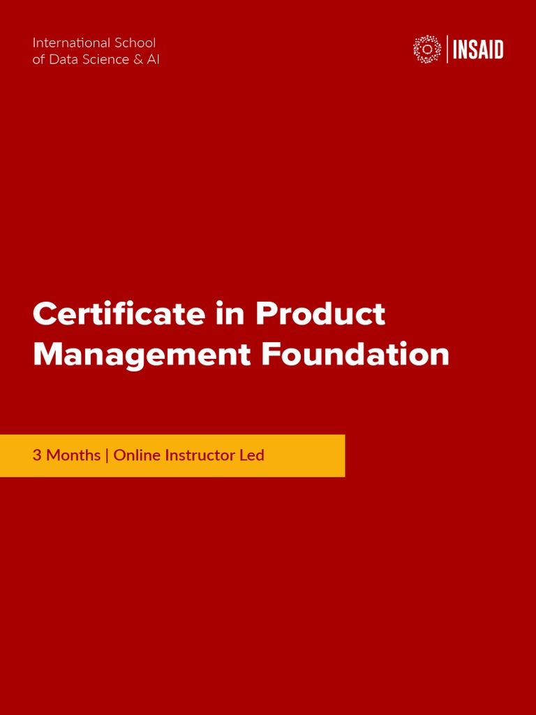 Certificate in Product Management Course | PDF | Information Technology ...