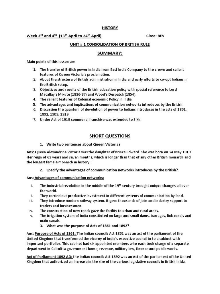 History Class 8th 2020-21 | PDF | British Raj | Mughal Empire