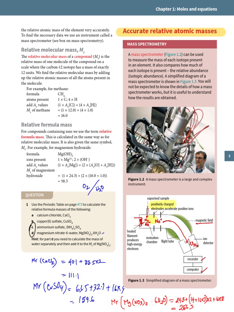 As and A2 Chemistry Note | PDF | Mole (Unit) | Stoichiometry