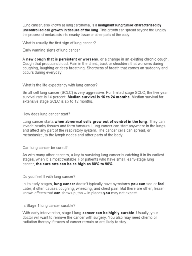 Lung Cancer | PDF | Lung Cancer | Cancer