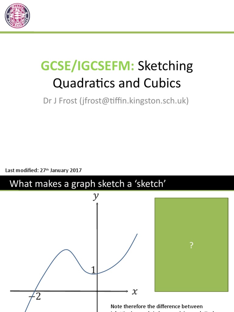 Gcse/Igcsefm:: Sketching Quadratics and Cubics | PDF | Mathematical ...