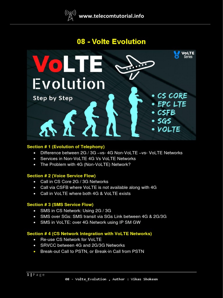 08 - Volte Evolution (PDF Word) | PDF | Ip Multimedia Subsystem | 4 G