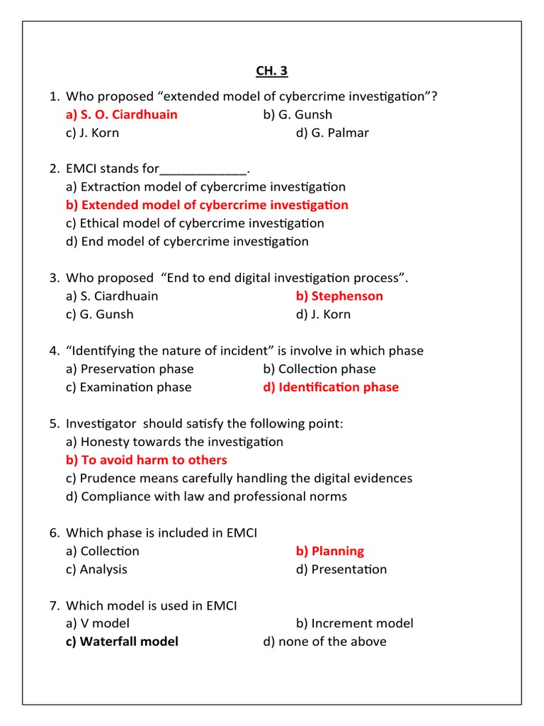 Basics of Forensics Questions | PDF | Digital Forensics | Forensic Science