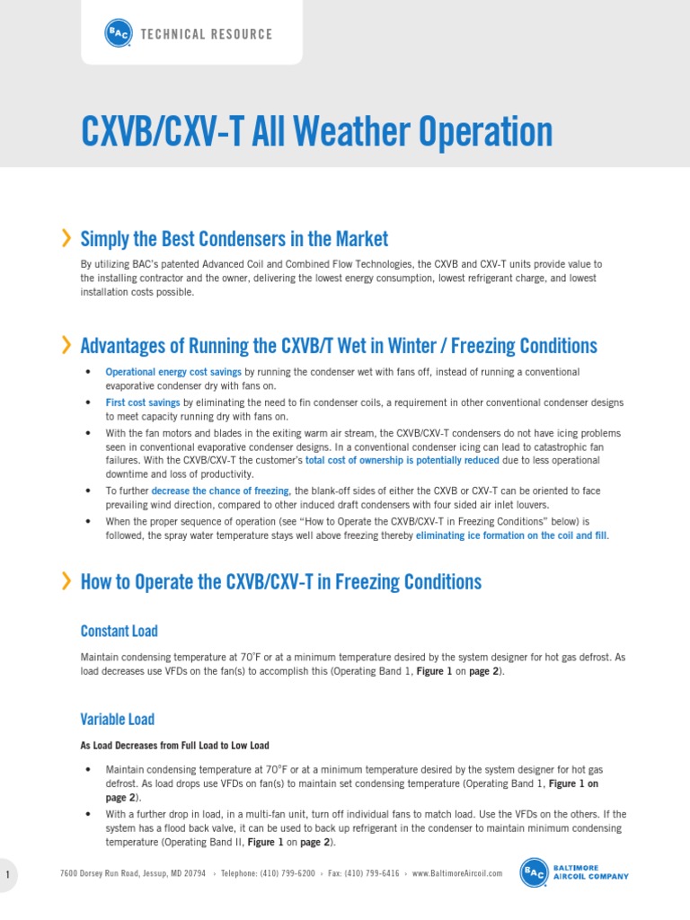 CXVB/CXV-T All Weather Operation: Simply The Best Condensers in The ...