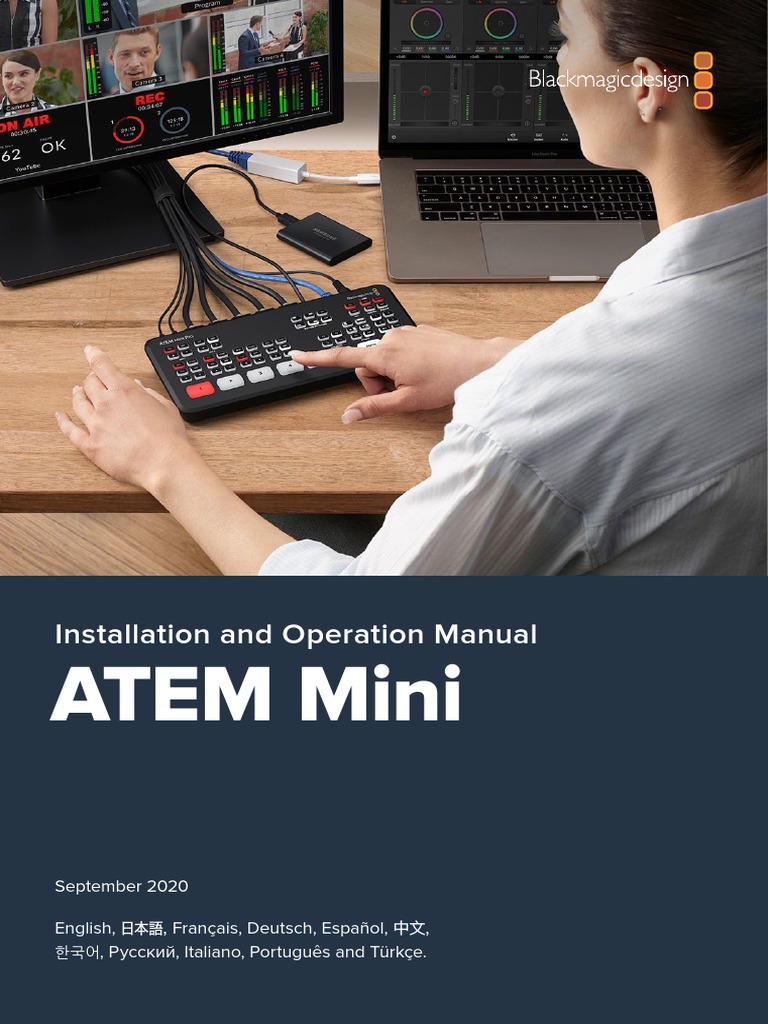 ATEM Mini: Installation and Operation Manual | PDF | Hdmi | Video