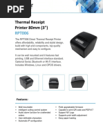 80MM Thermal Receipt Printer User Manual | PDF | Printer (Computing) | Barcode