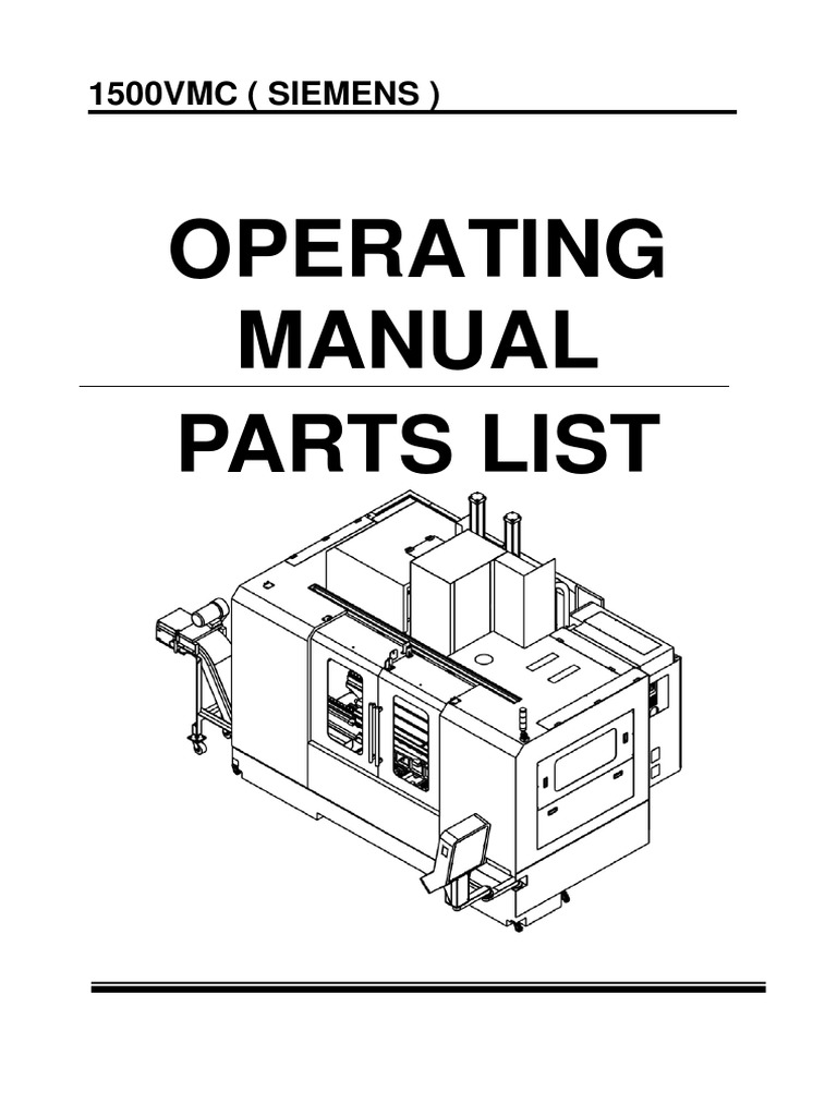 Operating Manual Parts List: 1500Vmc (Siemens) | PDF | Switch | High ...