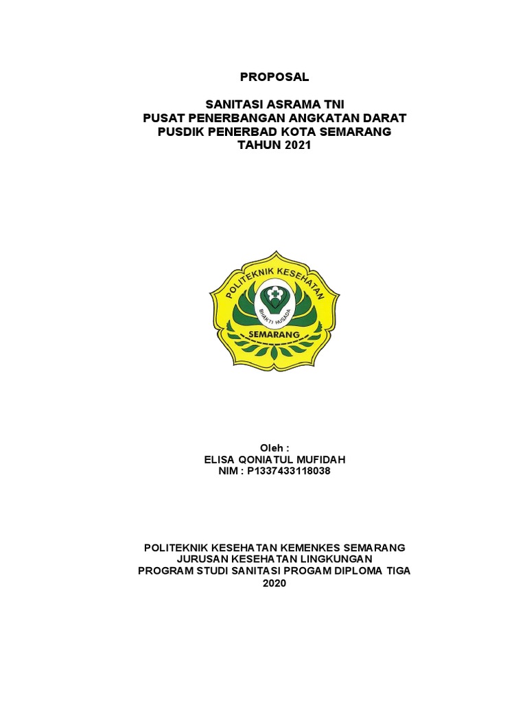 Sanitasi Asrama TNI Penerbad Semarang | PDF