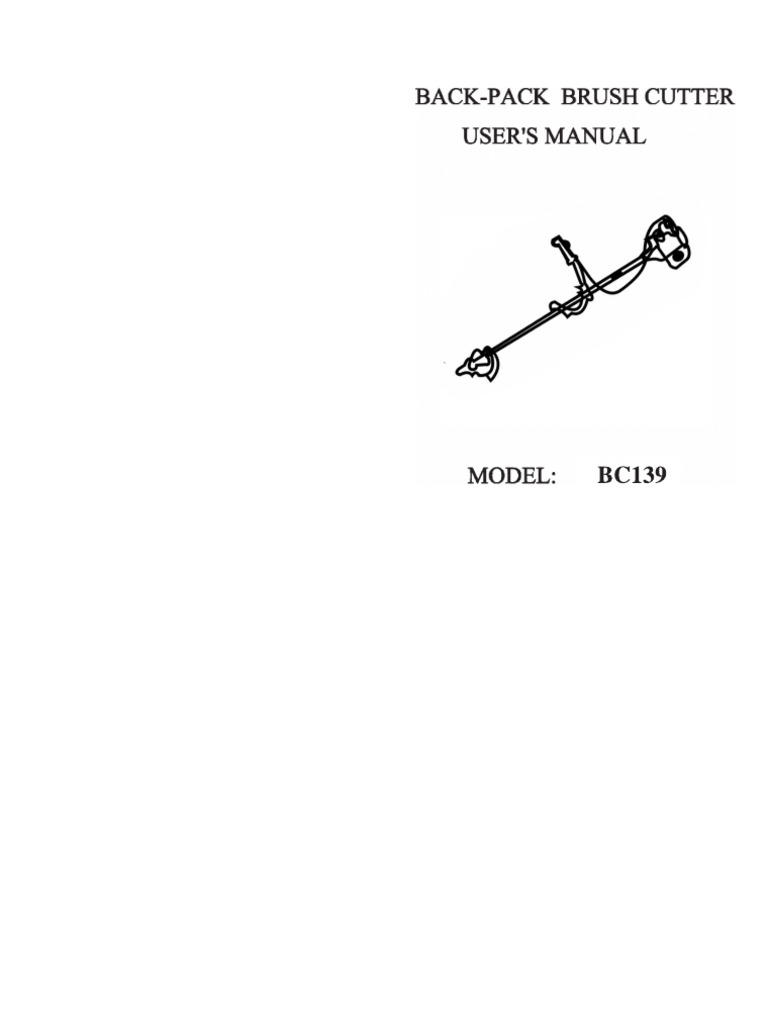 User Manual-Brush Cutter BC-139 | PDF