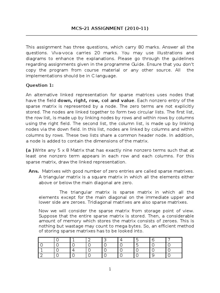 IGNOU MCA MCS-21 Solved Assignments 2011 | PDF | Graph Theory | Combinatorics