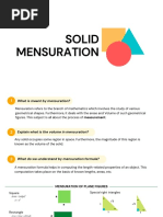 Solid Mensuration Module 1 | PDF | Area | Euclidean Geometry