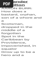 Hamilton Lyrics PDF | PDF | Hamilton (Musical) | Alexander Hamilton