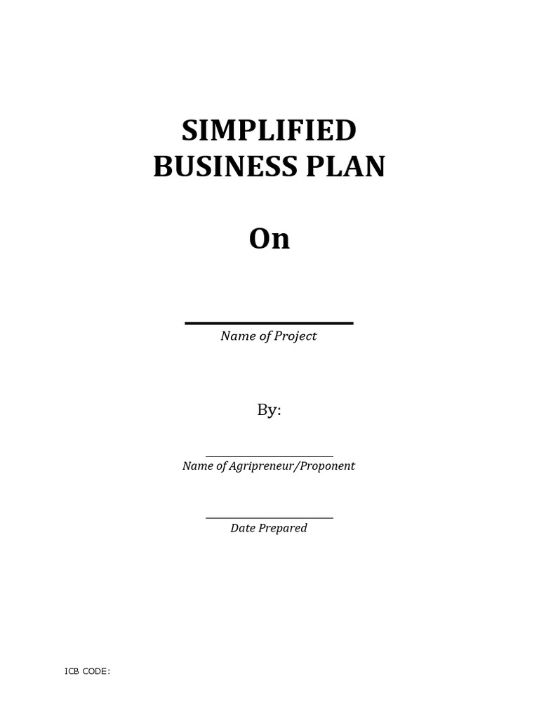 Simplified Business Plan Template | PDF | Supply Chain | Procurement