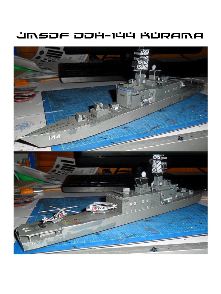 JMSDF DDH 144 Kurama Final Papercraft by Megamoonliner d6pfj4x | PDF