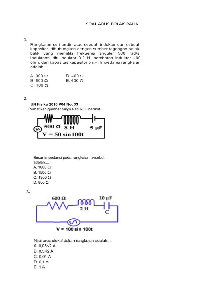 Soal Arus RLC | PDF