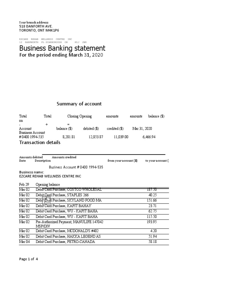 Bank Statement | PDF