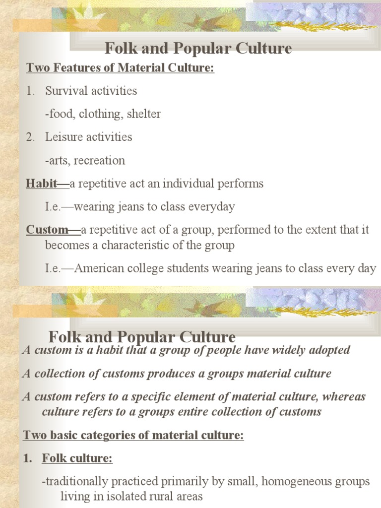 Folk vs Popular Culture Dynamics | PDF | Amish | Folk Music