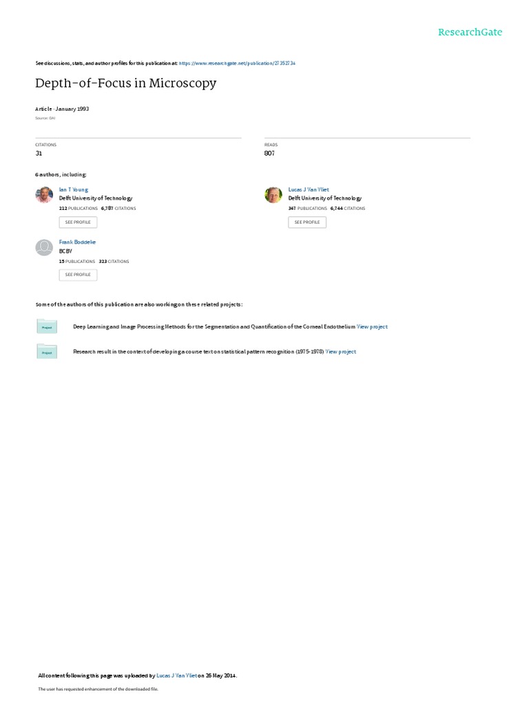 Depth of Focus | PDF | Electromagnetic Radiation | Optics
