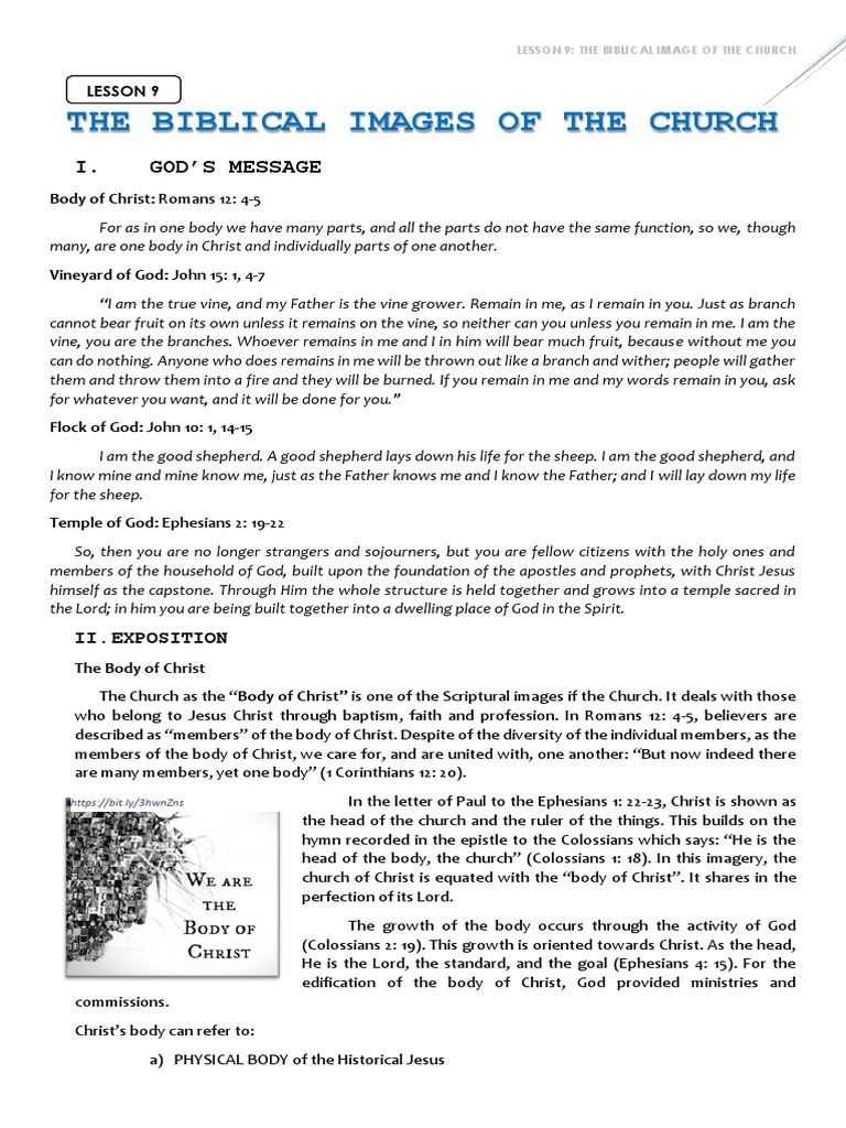 The Biblical Images of The Church: I. God'S Message | PDF | Christian ...