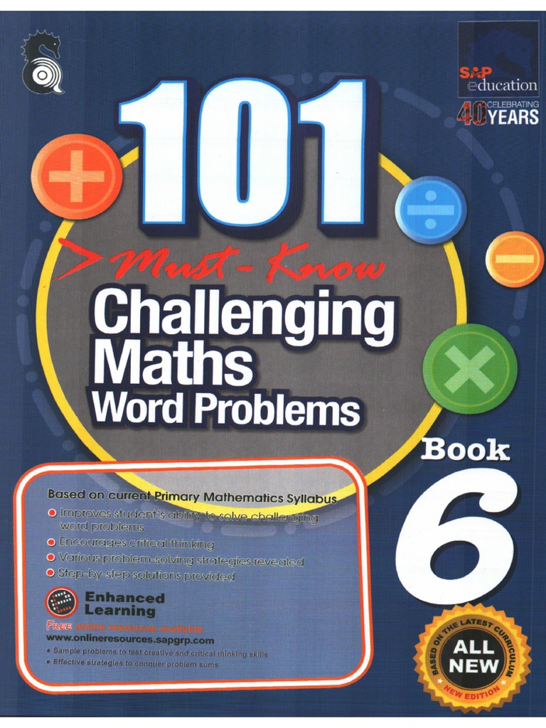 101 Challenging Math Word Problems Book 6 by SAP Education | PDF