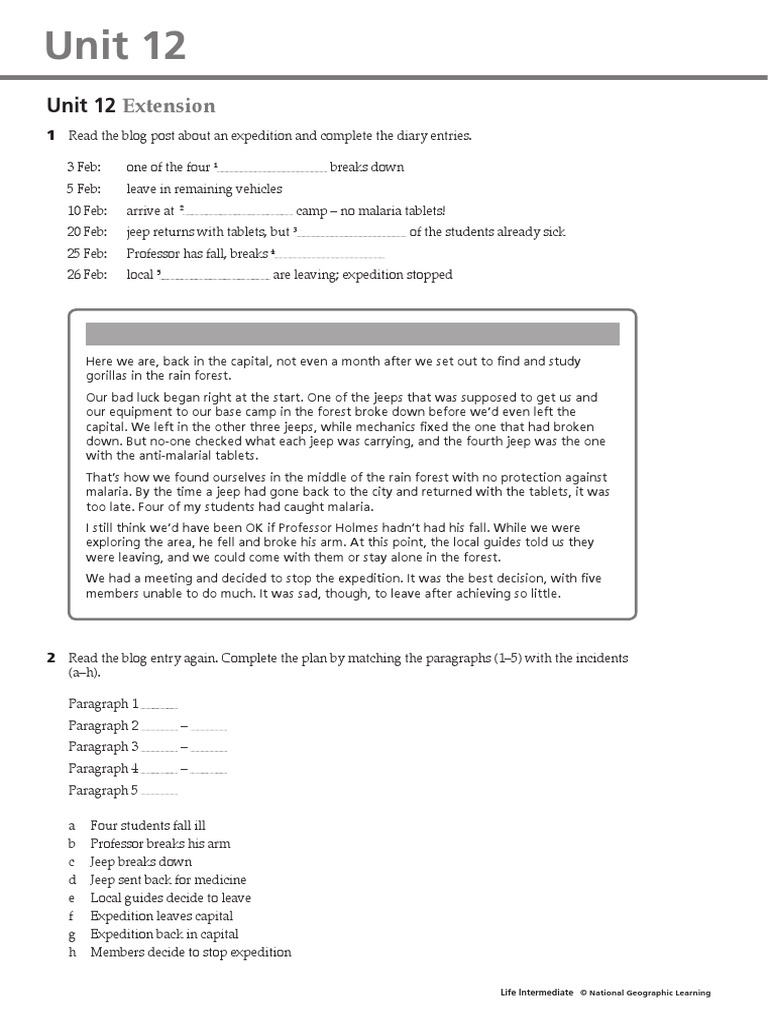 Life Intermediate - U12 - Extension | Download Free PDF | Violence
