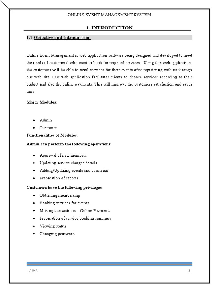 Online Event Management System Report-1 | PDF | Xhtml | Databases