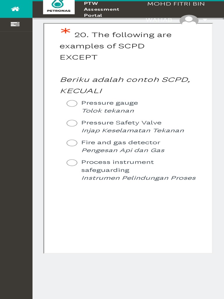 Quiz - PTW Assessment Portal 2 | PDF