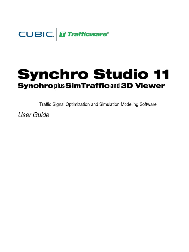 Synchro 11 User Guide 2020 (001-200) | PDF | Intersection (Road) | Traffic