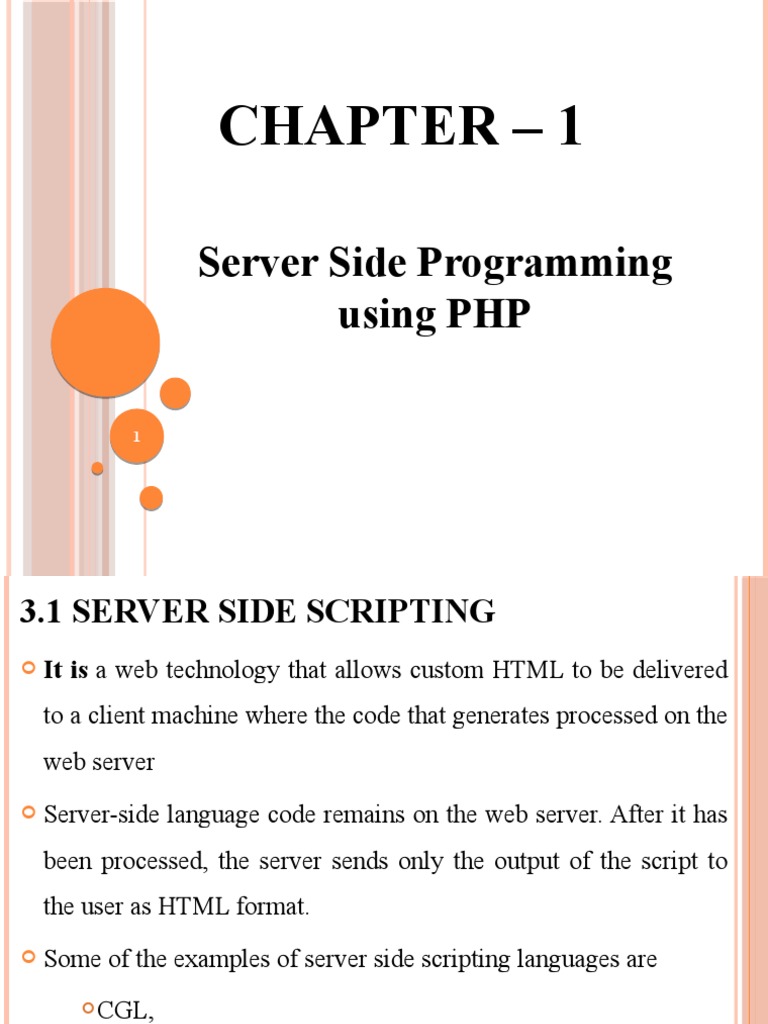 Chapter - 1: Server Side Programming Using PHP | PDF | Http Cookie | Php