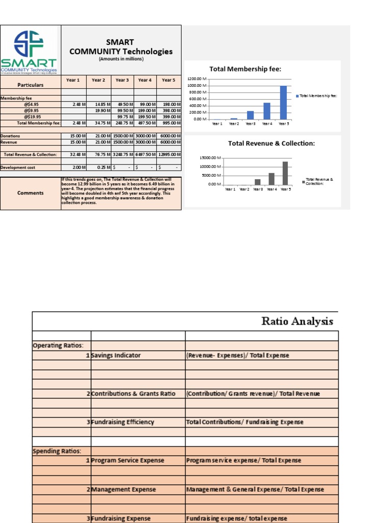 Proforma Financial Projections - Excel Sheet | PDF | Fundraising | Revenue