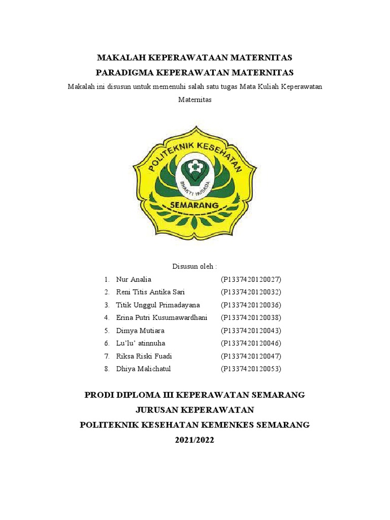Paradigma Keperawatan Maternitas | PDF