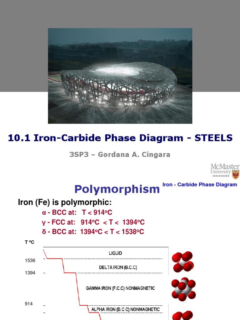 10.1 Iron-Carbide Phase Diagram - STEELS: 3SP3 - Gordana A. Cingara ...
