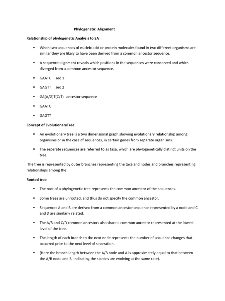 Phylogenetic Alignment | PDF | Phylogenetic Tree | Nucleic Acid Sequence