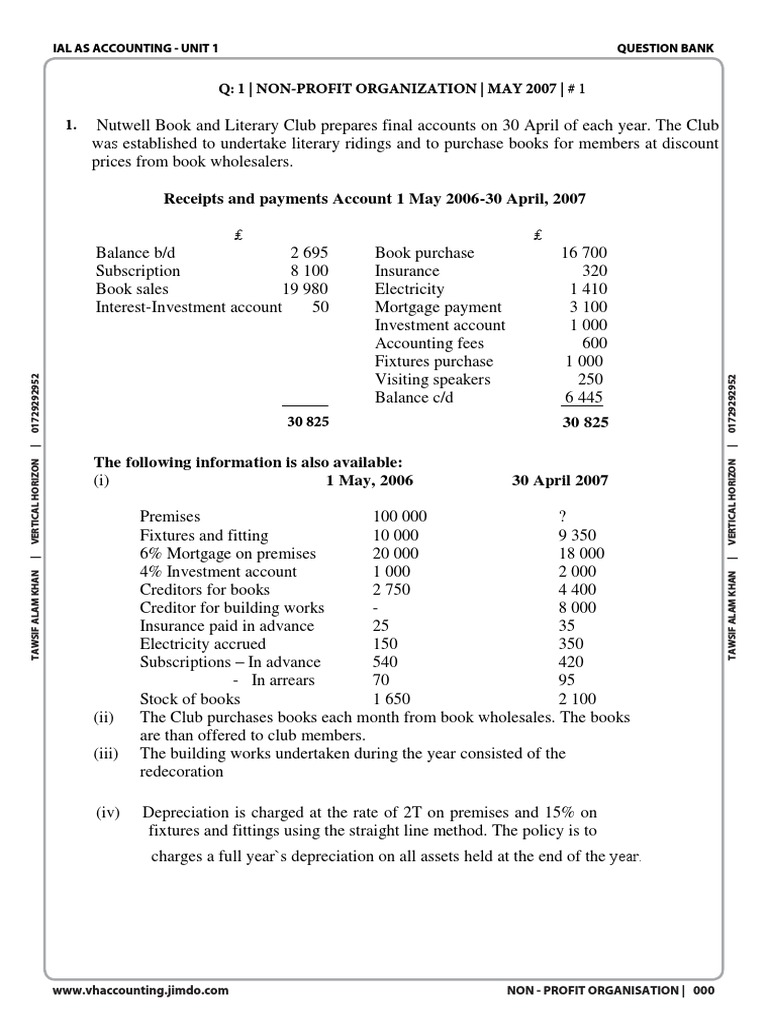 NPO Worksheet | PDF | Accounts Payable | Expense