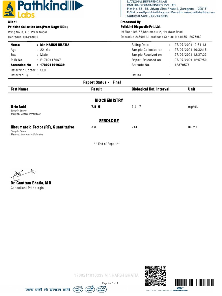 Patient Report Direct View | PDF