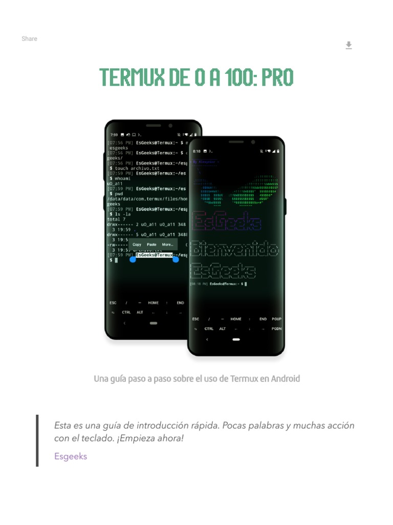 Manual Termux Pro | PDF | Android (sistema operativo) | Distribución de ...