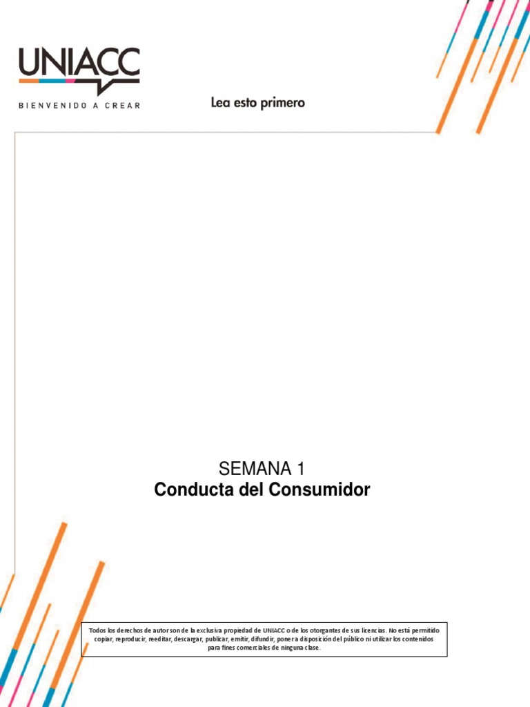 Conducta Semana1 | PDF | Los consumidores | Comportamiento