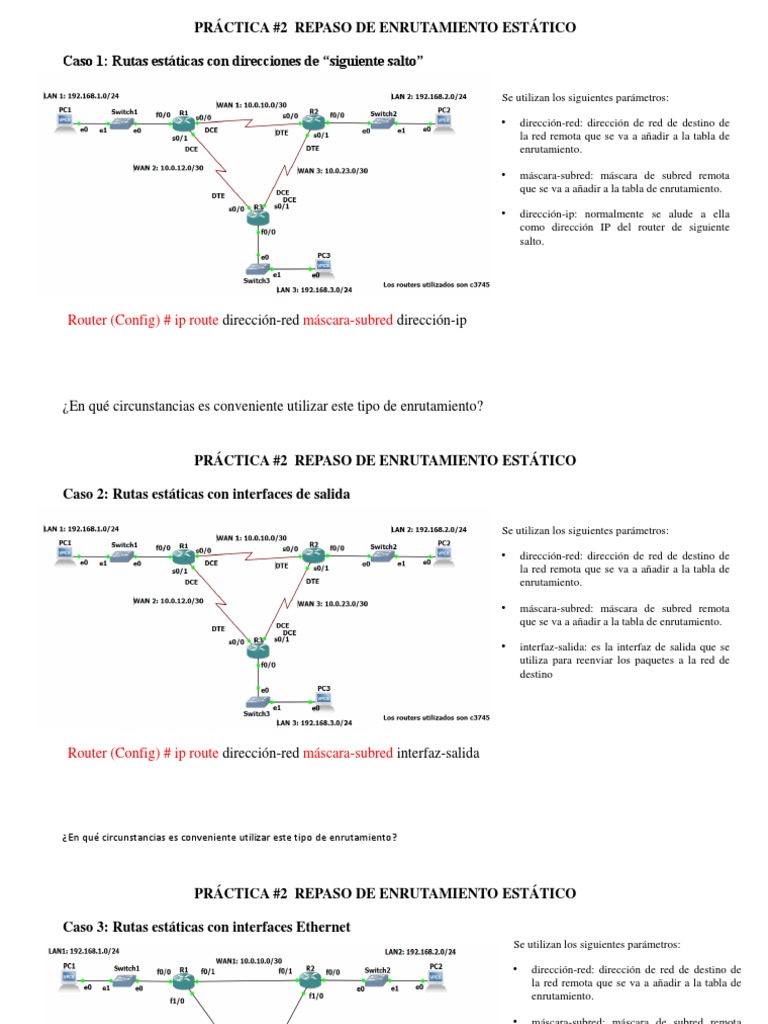 Clase Práctica 2 Laboratorio de Telemática II | PDF | Enrutador (Computación) | Enrutamiento
