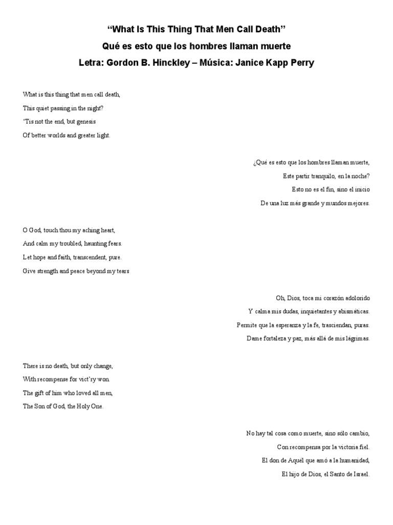 Hymn on Death and Eternal Life | PDF | Religious Behaviour And ...