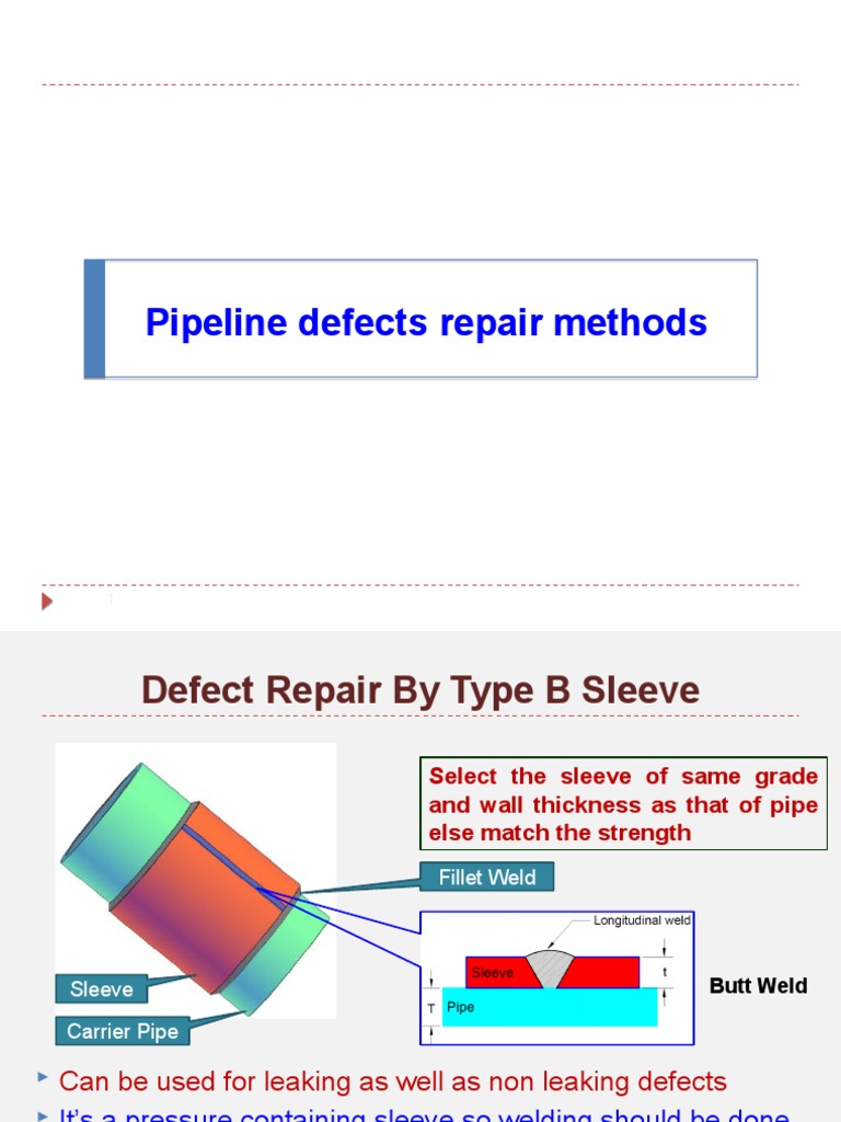 Pipeline Defect Repair Methods | PDF | Pipeline Transport | Pipe (Fluid Conveyance)