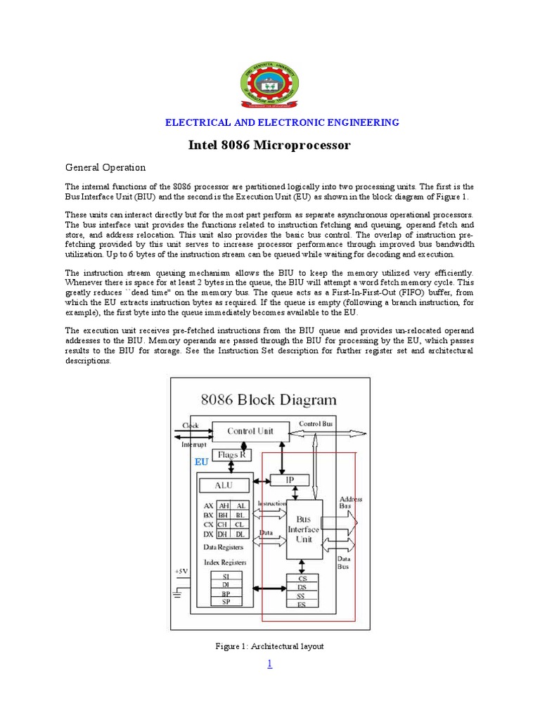 Intel 8086 Microprocessor Overview | PDF | Central Processing Unit ...