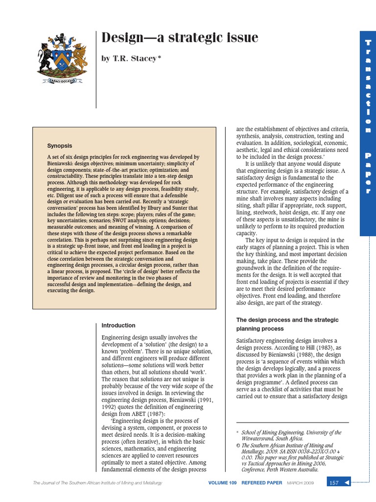 Design-A Strategic Issue | PDF | Engineering Design Process | Design