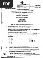 CXC CSEC Additional Mathematics Formulas Sheet | PDF | Geometric ...