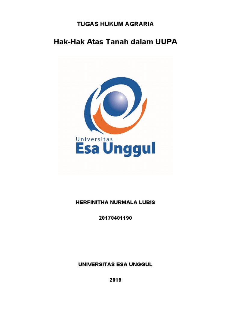 Hak Tanah dalam UUPA | PDF