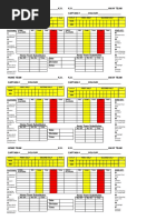 Football Team Scoresheet Template | PDF