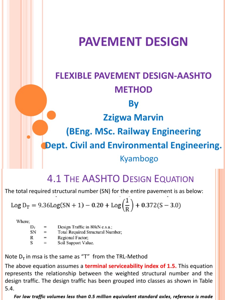 Chapter 4 Flexible Pavement Design AASHTO Method | PDF | Road Surface ...