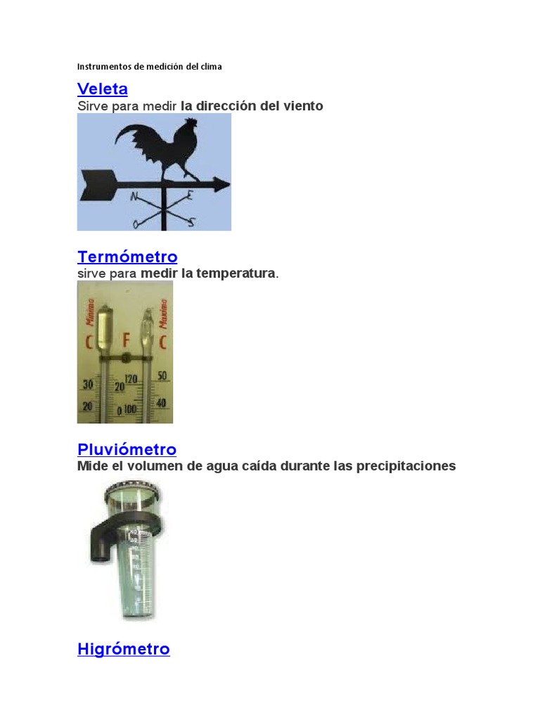 Instrumentos de Medición Del Clima | PDF