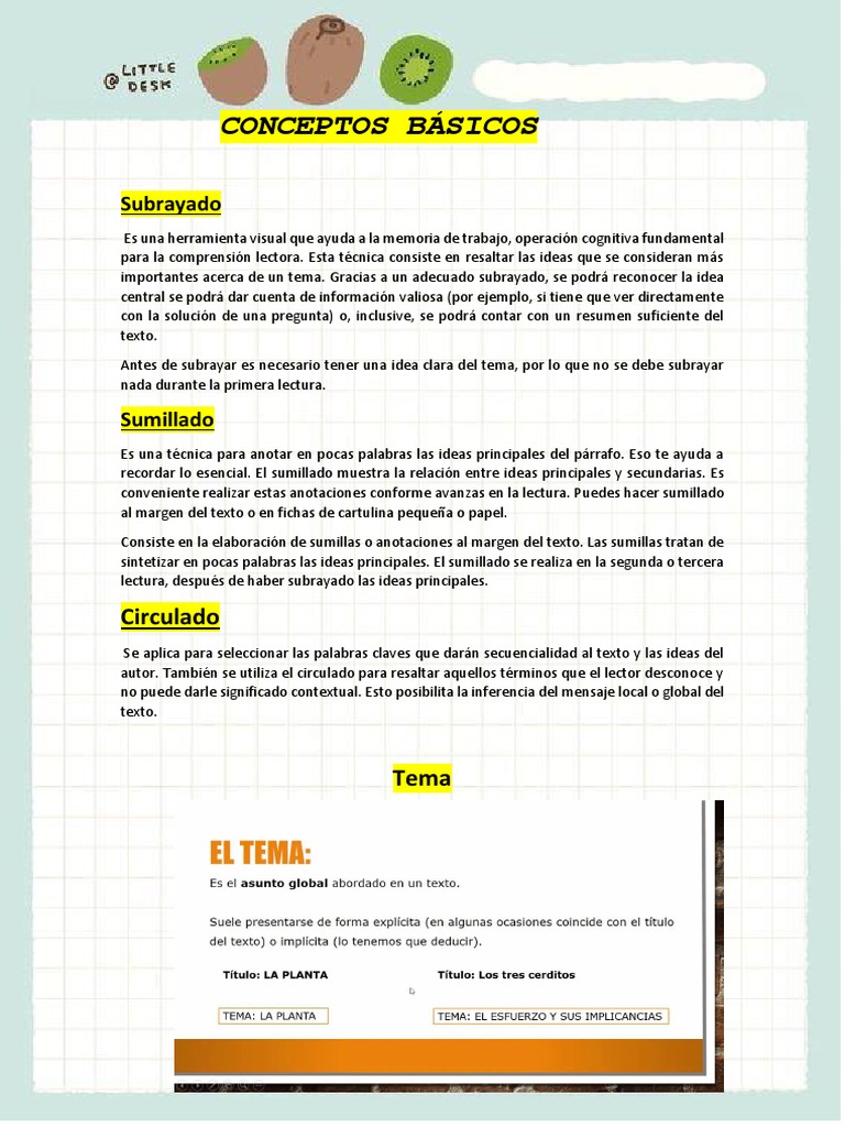 Subrayado - Sumilladdo y Circulado | PDF