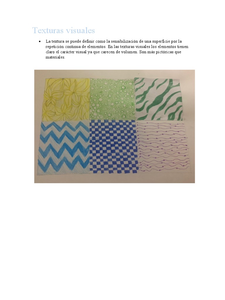 Definición de Texturas Visuales | PDF